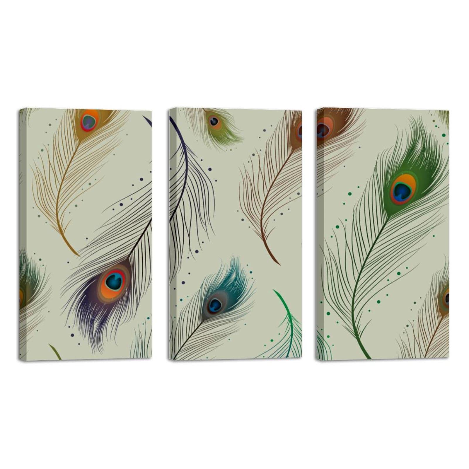 Real Peacock Feather Wall Art