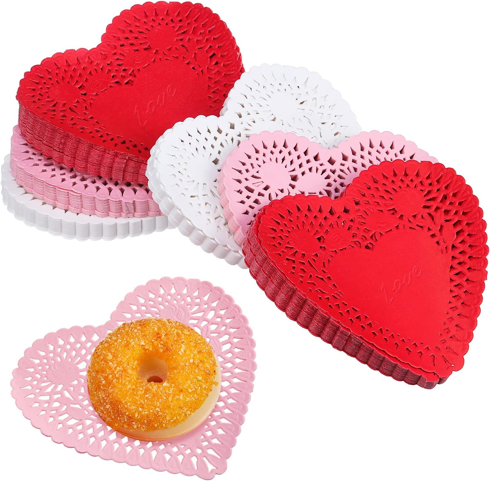 Red Heart Shaped Paper Doilies at Olivia Quinn blog