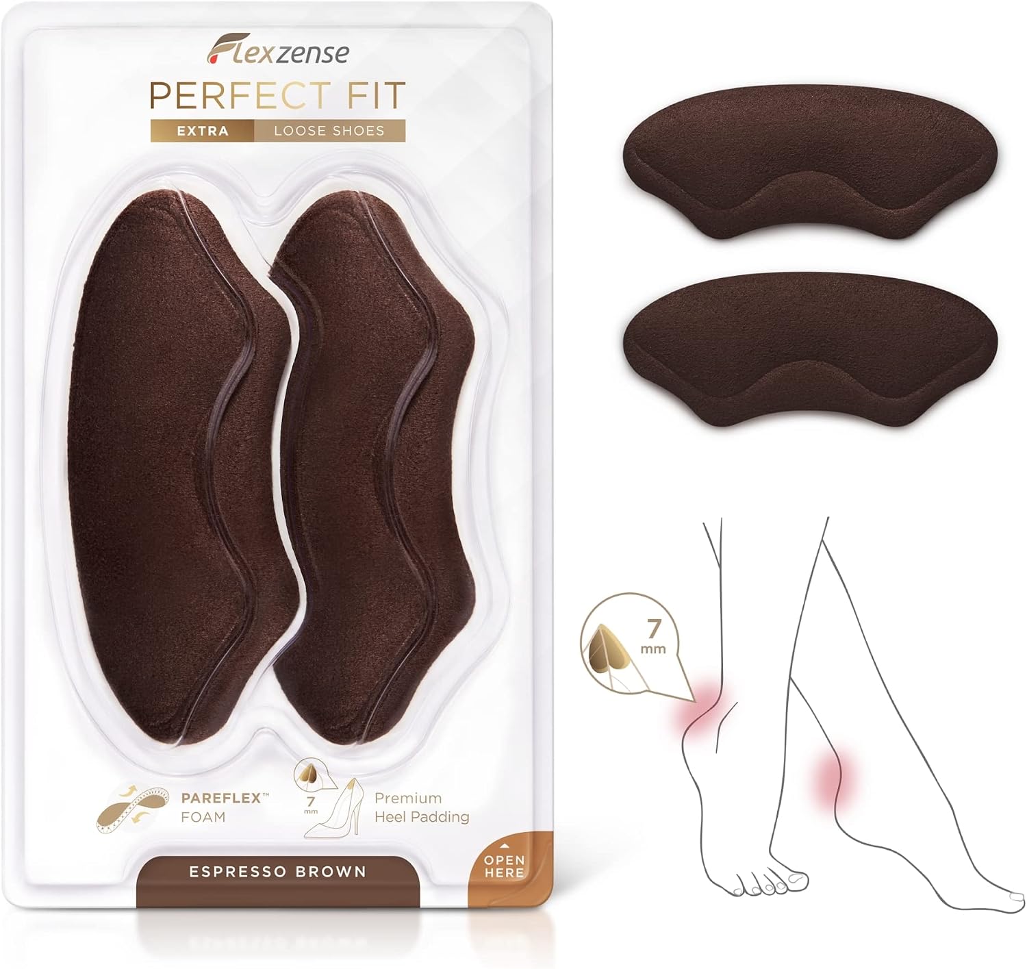 Amazon.com: FLEXZENSE Premium Liners for Extra Loose Shoes | Reduce The ...