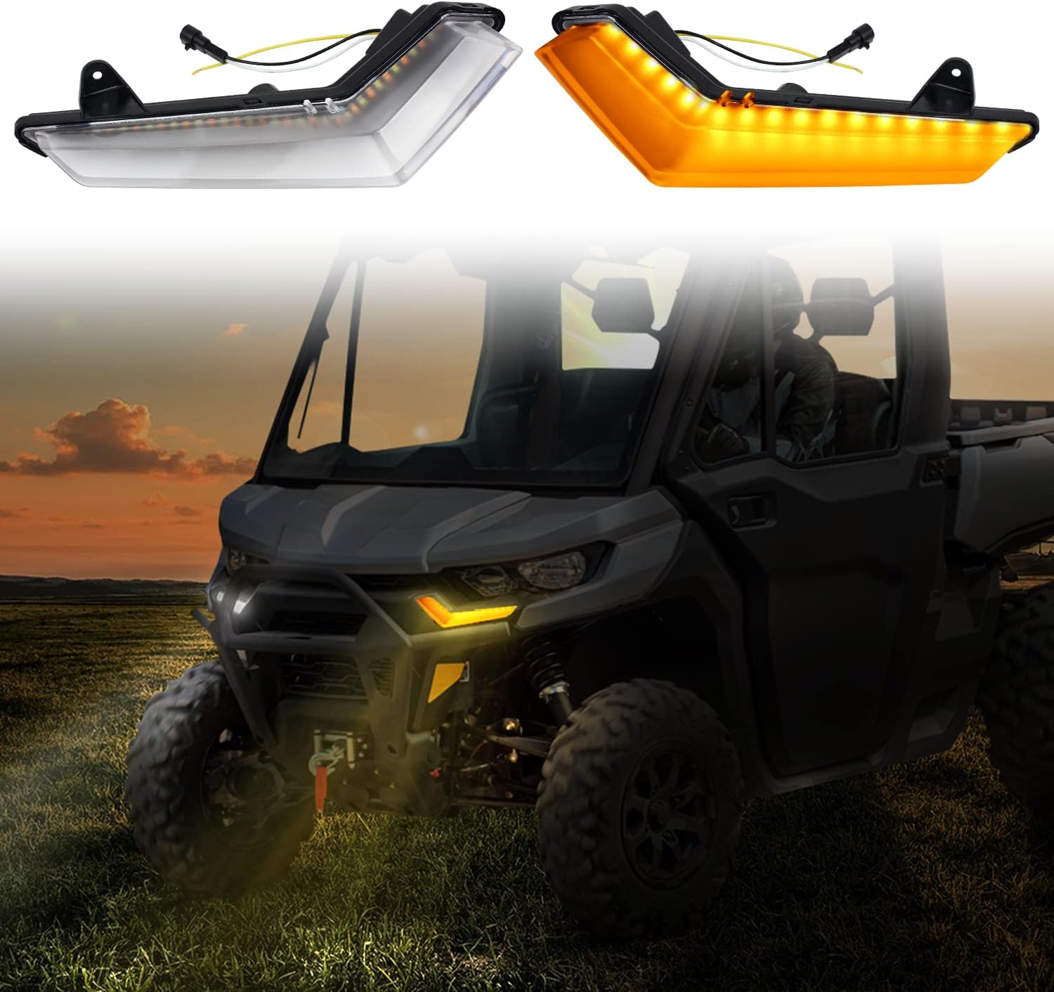 CUSAUTV Upgraded DRL Signal Light compatible with Can am Defender ...