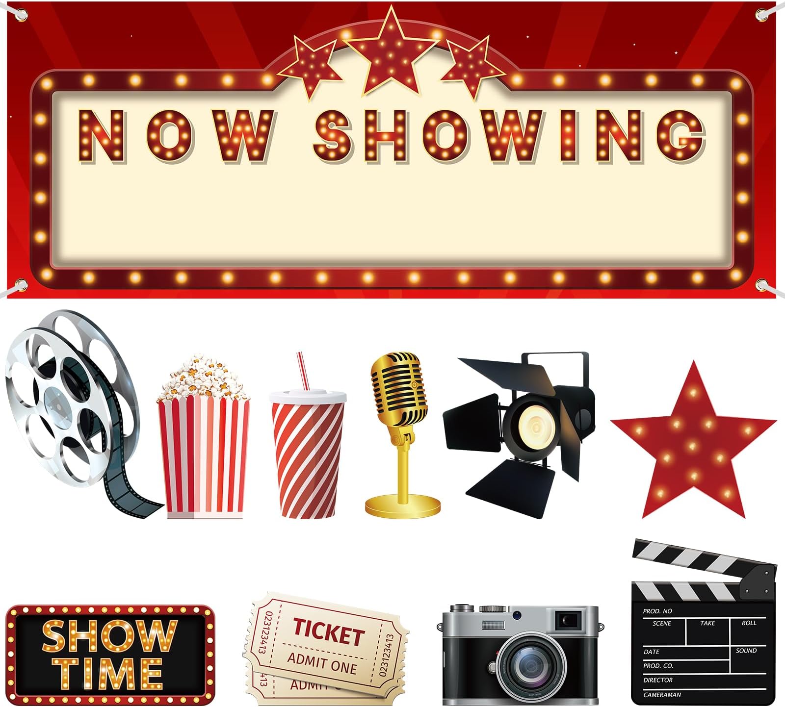 Amazon.com: Jecery 40 Pcs 7 x 8 Inch Movie Film Clap Board Directors ...