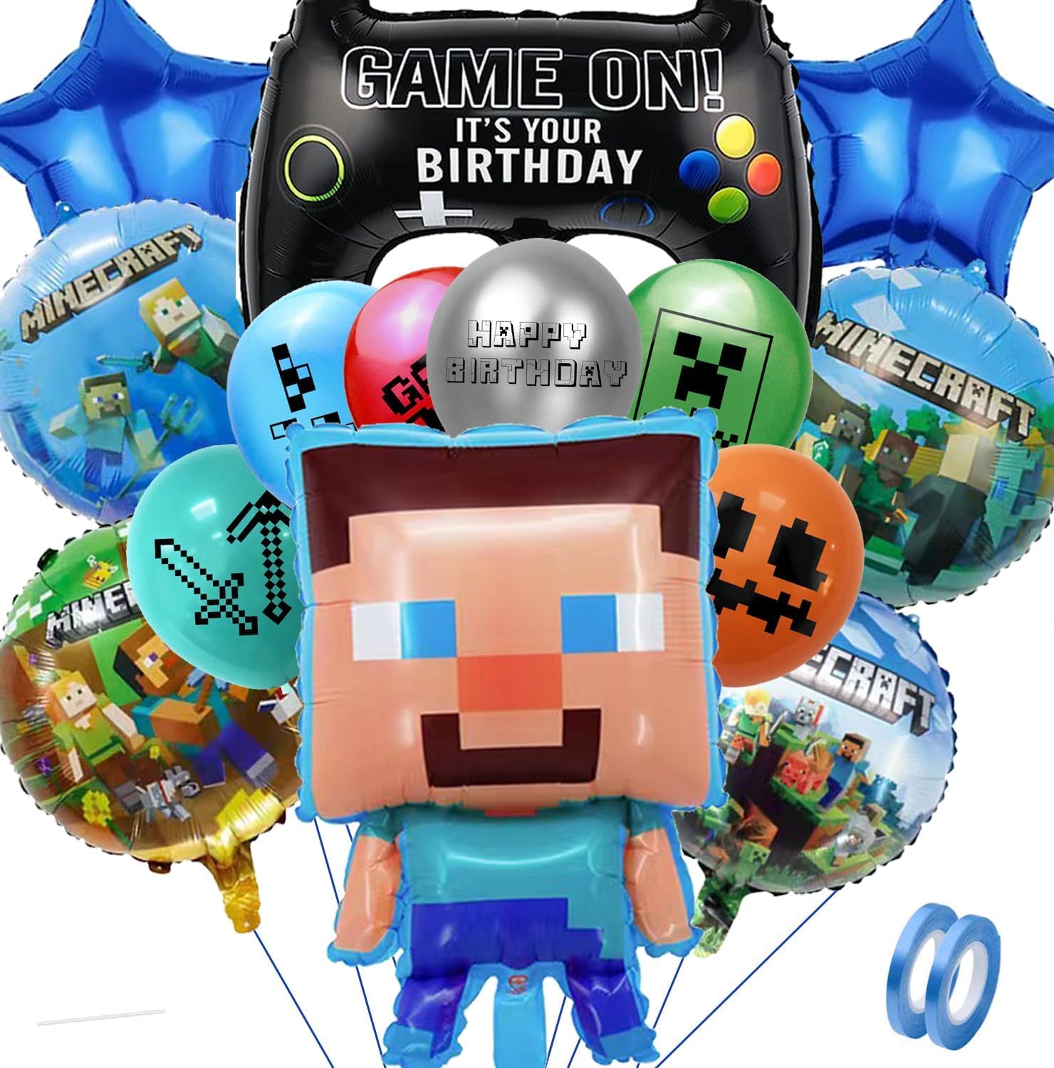 Buy Minecraft Birthday Decorations Minecraft Balloons Minecraft Party ...