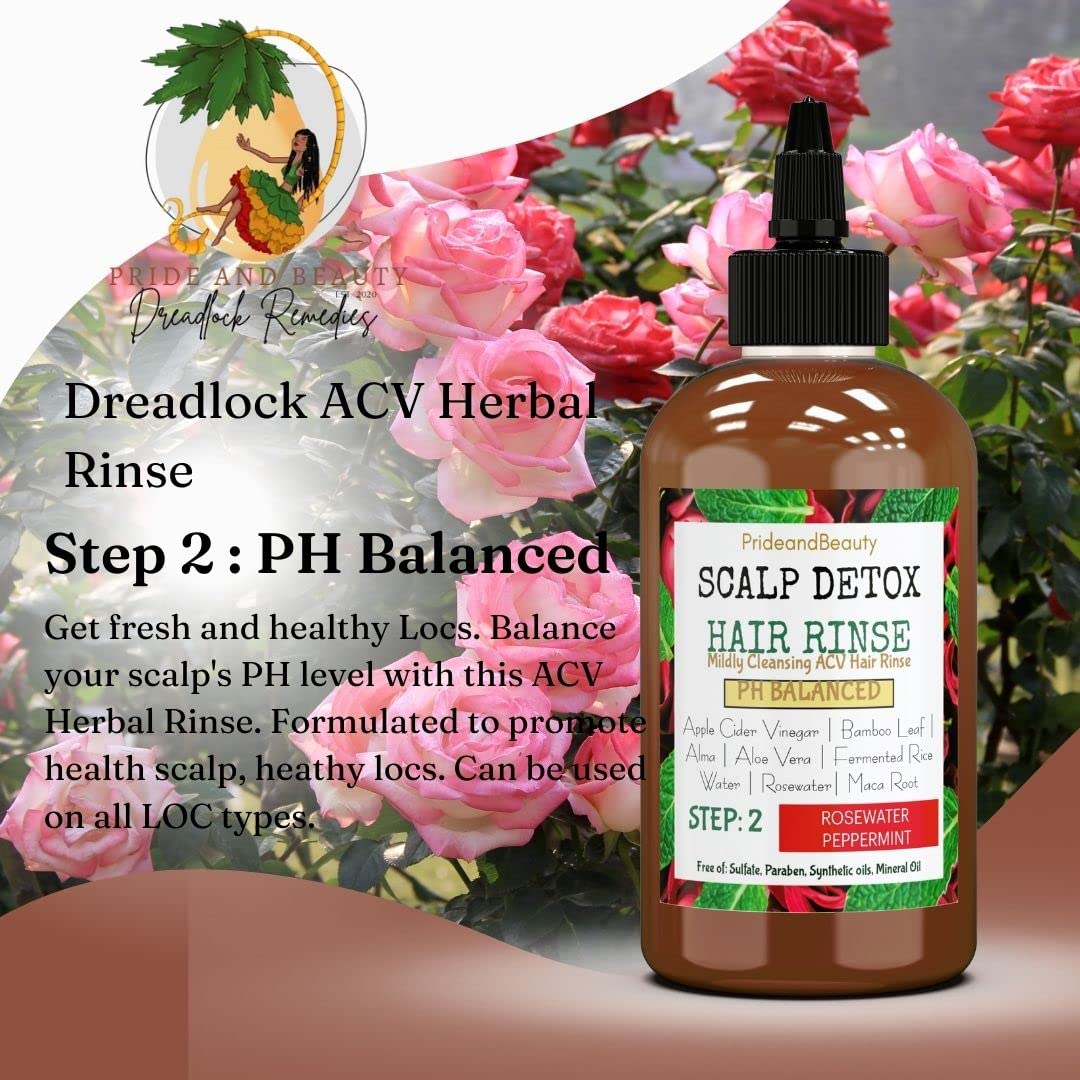 Loc DetoX, Bundle- Deep Clean Dreadlock Powder and ACV Hair Rinse – Natural Hair Cleanser for ...