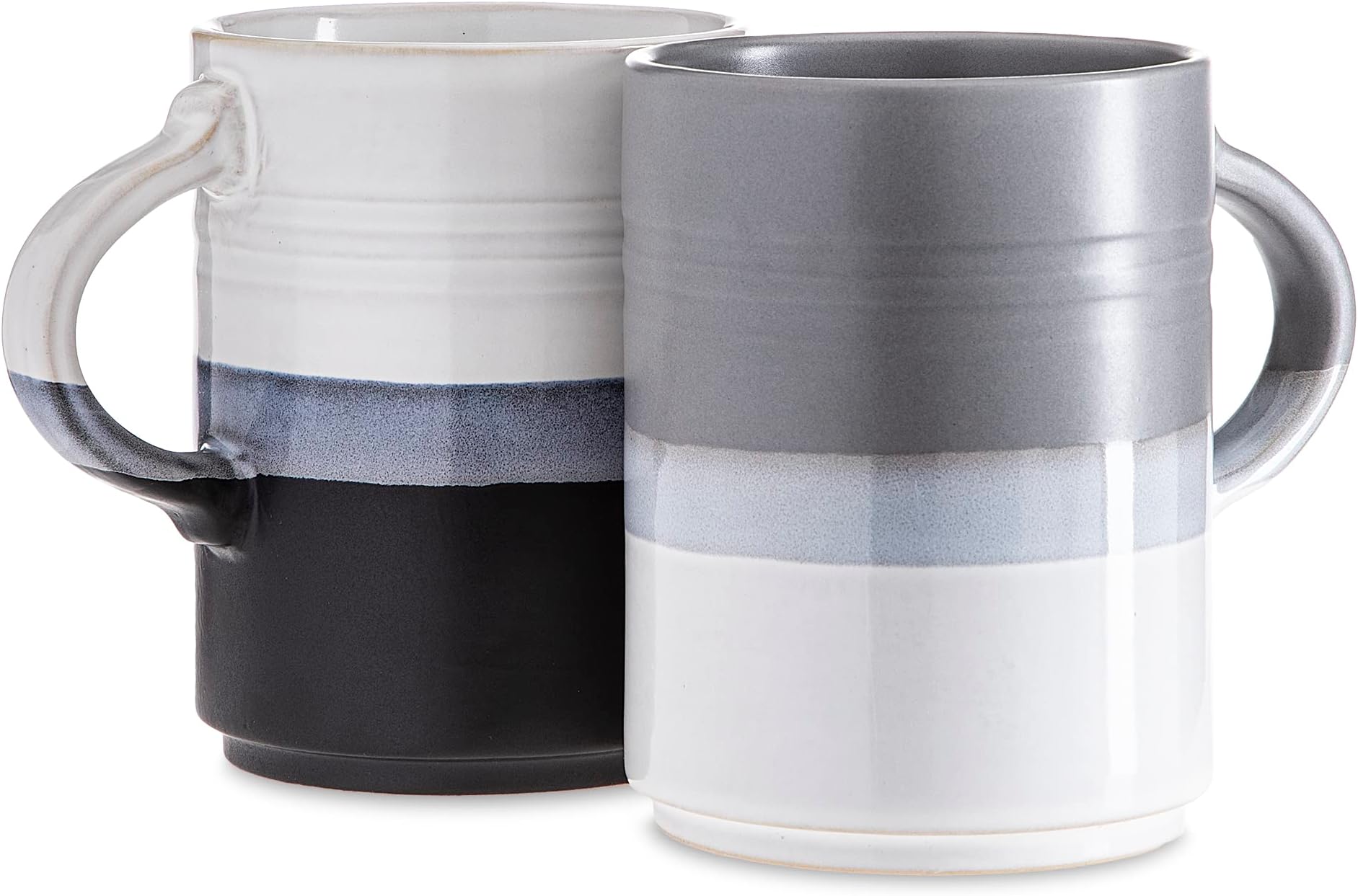 Amazon.com | HONED Ceramic Large Coffee Mug Set of 2, 16 oz Coffee Cups ...