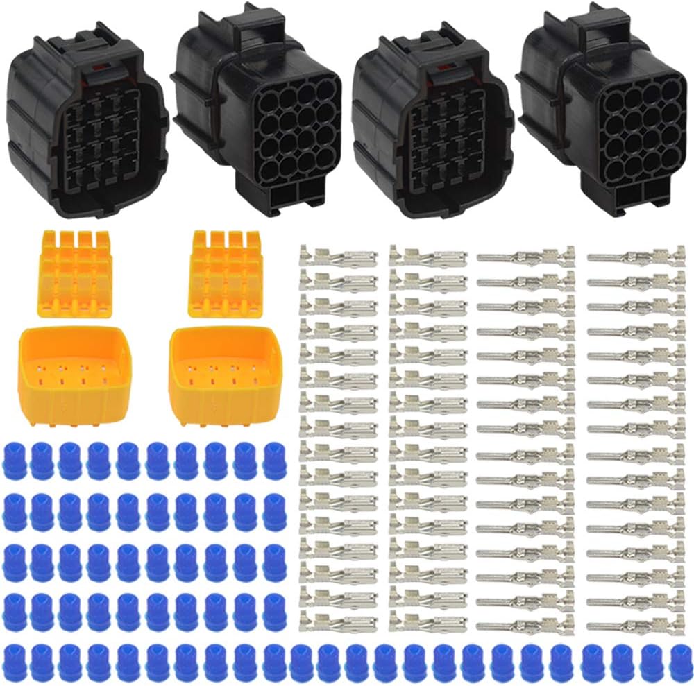 Amazon.com: YETOR 2 pin connector kit,car way Waterproof Connector, 10 ...