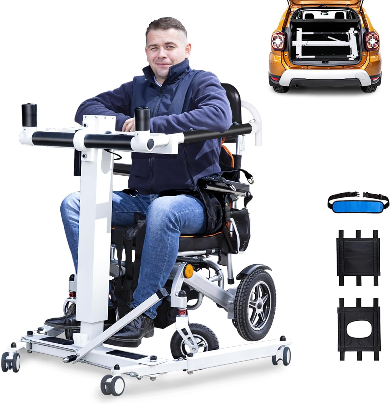 Amazon.com: Electric Patient Lift Transfer Chair,Portable Transfer Lift ...