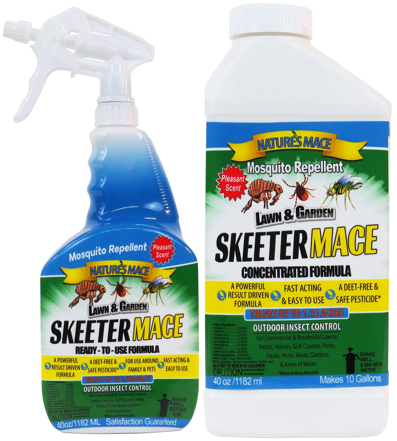 Buy Nature’s MACE Skeeter Repellent 40oz Spray & Concentrate - Covers 1 ...