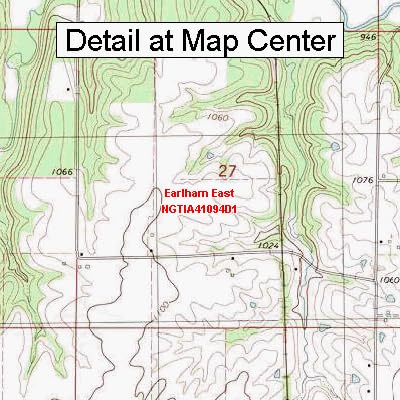 Amazon.com : USGS Topographic Quadrangle Map - Earlham East, Iowa ...