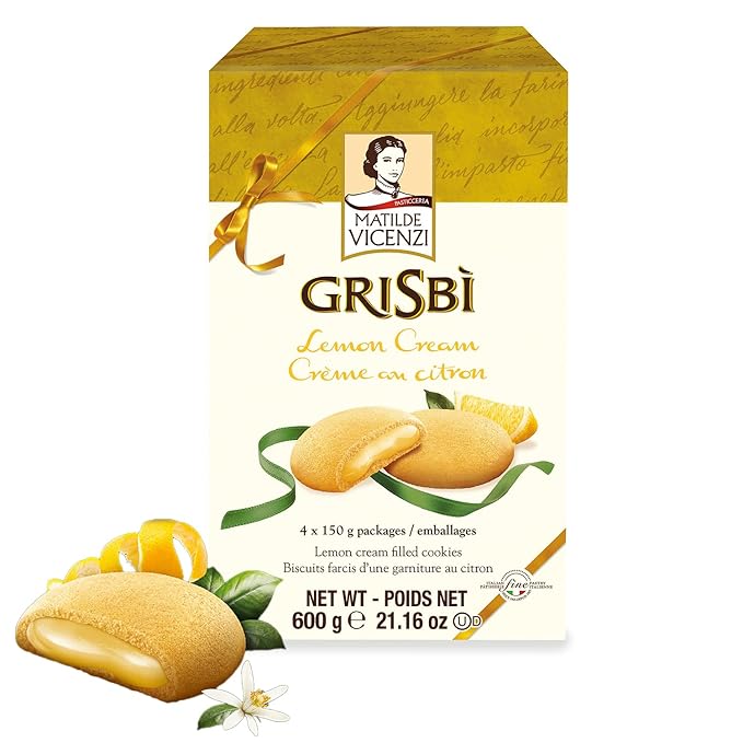 Amazon.com: Matilde Vicenzi Grisbi Lemon Cream Filled Premium Italian ...
