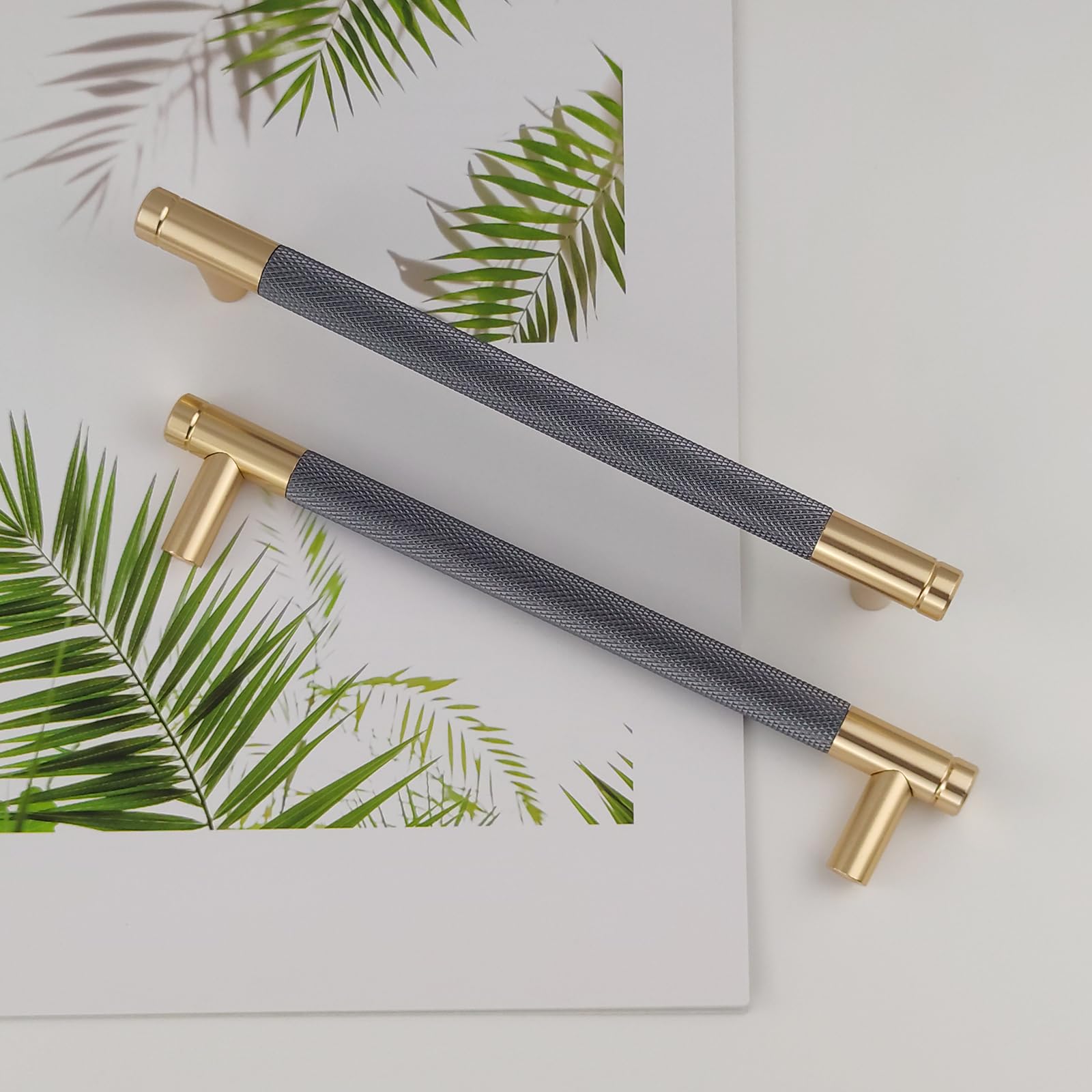 Pexintek Pack of 10 Cabinet Handles Gold Modern Furniture Handles ...