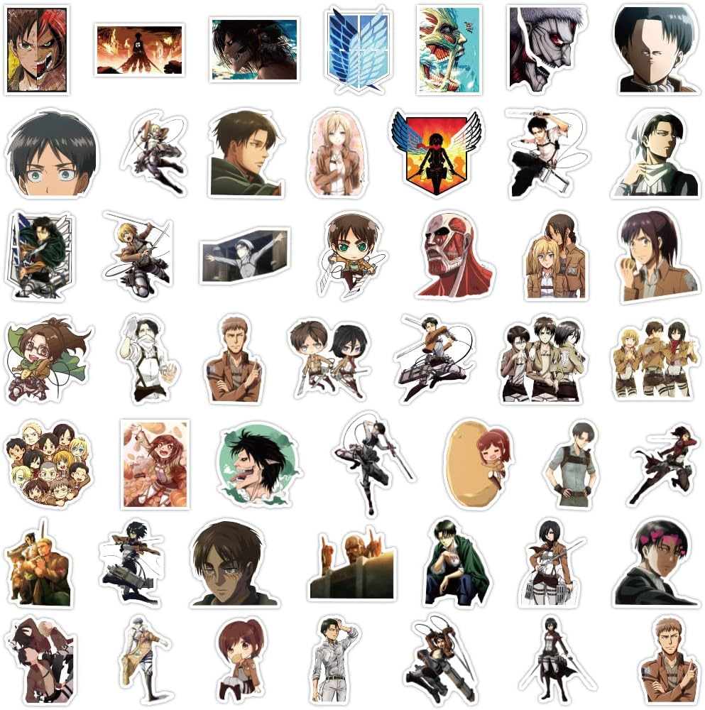 Buy 200Pcs Anime Stickers Mixed Pack, Japanese Cartoon Stickers, Vinyl ...
