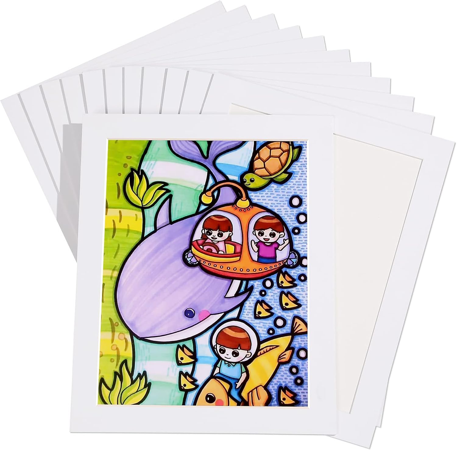 Amazon.com: HOTUO 12 Pack A4 Paper Frames for Kids Drawing, White ...