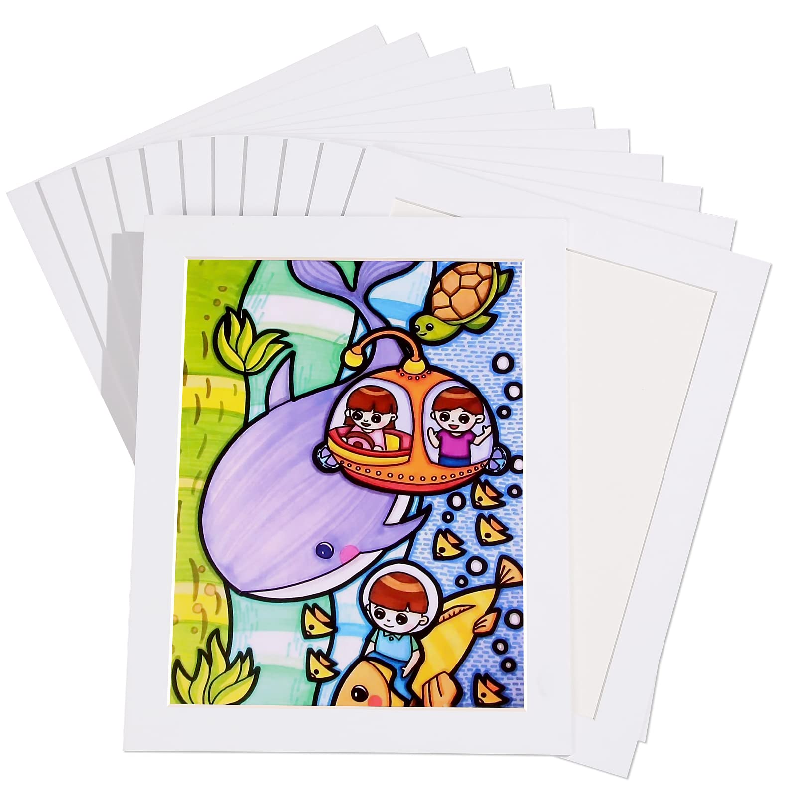 Amazon.com: HOTUO 12 Pack A4 Paper Frames for Kids Drawing, White ...