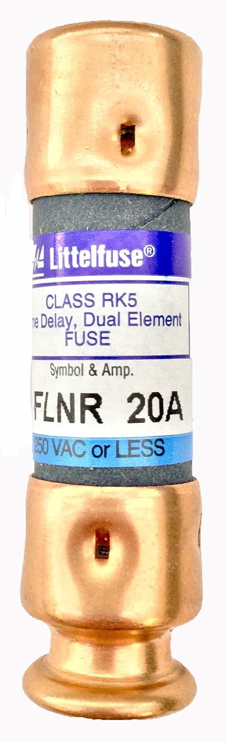 Littelfuse FLNR020.T Class RK5 UL Listed Fuse, Time Delay, 250V, 20 Amp ...
