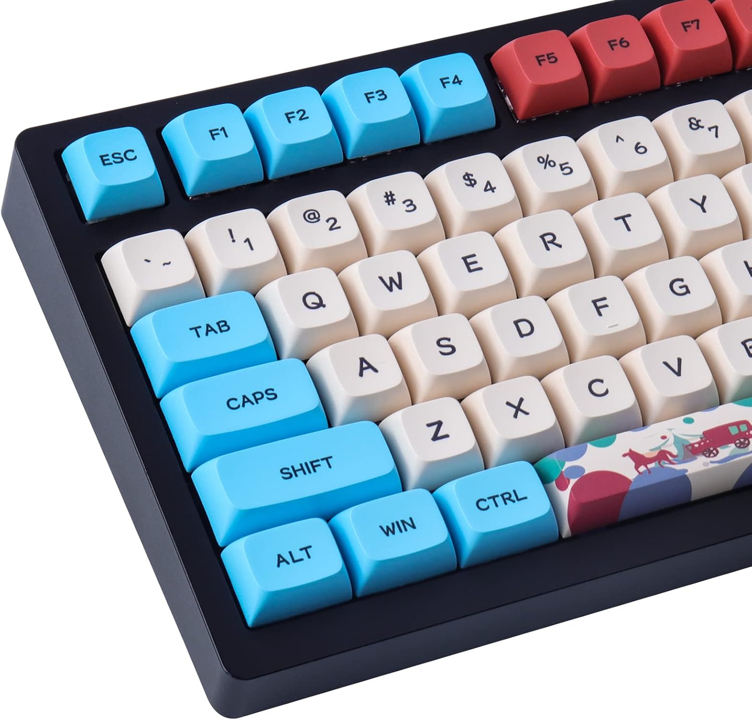 Hyekit PBT Keycaps 130 Keys Circus Keycaps Dye-Sublimation Cute Keycaps ...