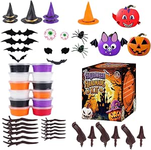 Halloween Pumpkin Craft Clay Kit - Complete DIY Modeling Clay Set Kids ...