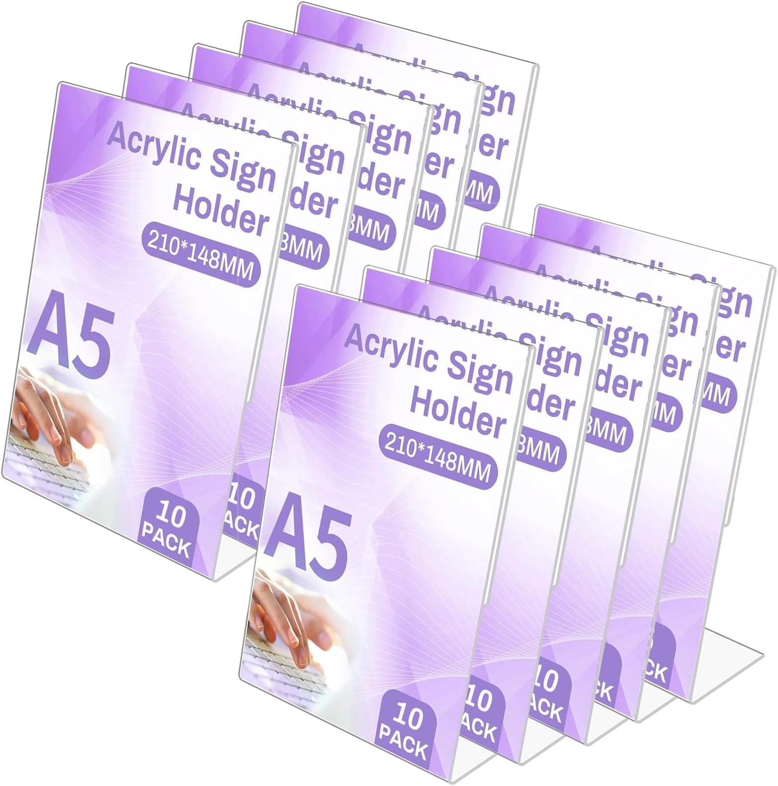 HIIMIEI Lot de 6 Présentoirs de Table, Porte Affiche, A5 (14,8x21,0cm ...