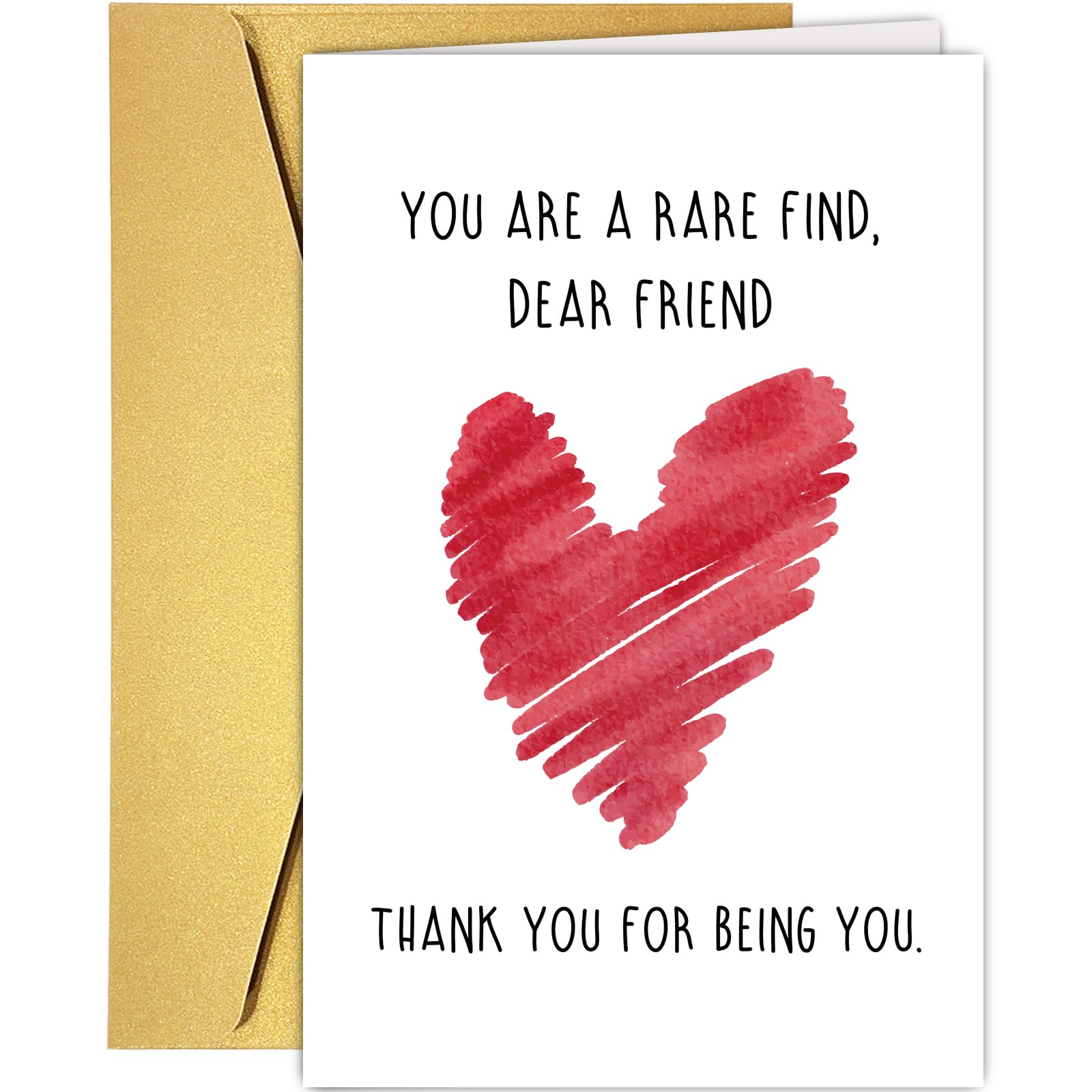 Amazon.com : Supoeguk Sweet Heart Friendship Card for Him Her, Romantic ...