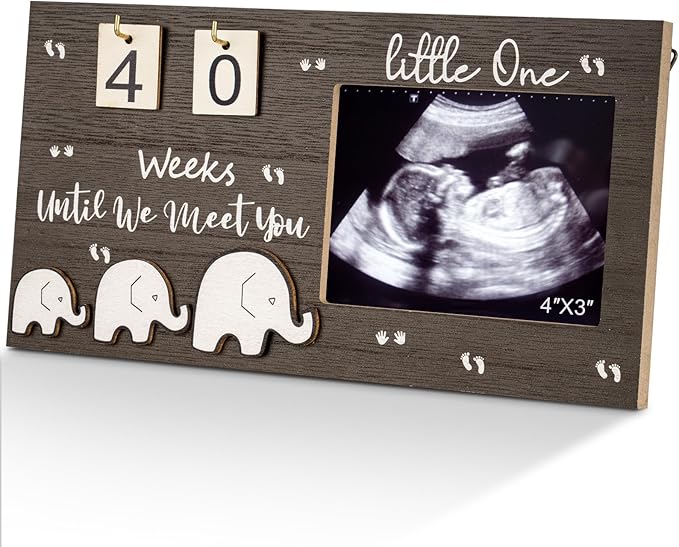 Amazon.com: Homeny Ultrasound Picture Frame Countdown Weeks, Sonogram ...