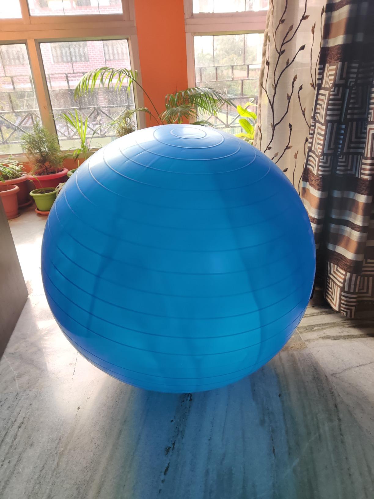 FEGSY PVC Gym Ball With Pump, Size 75 cm, (Multicolour) : Amazon.in ...