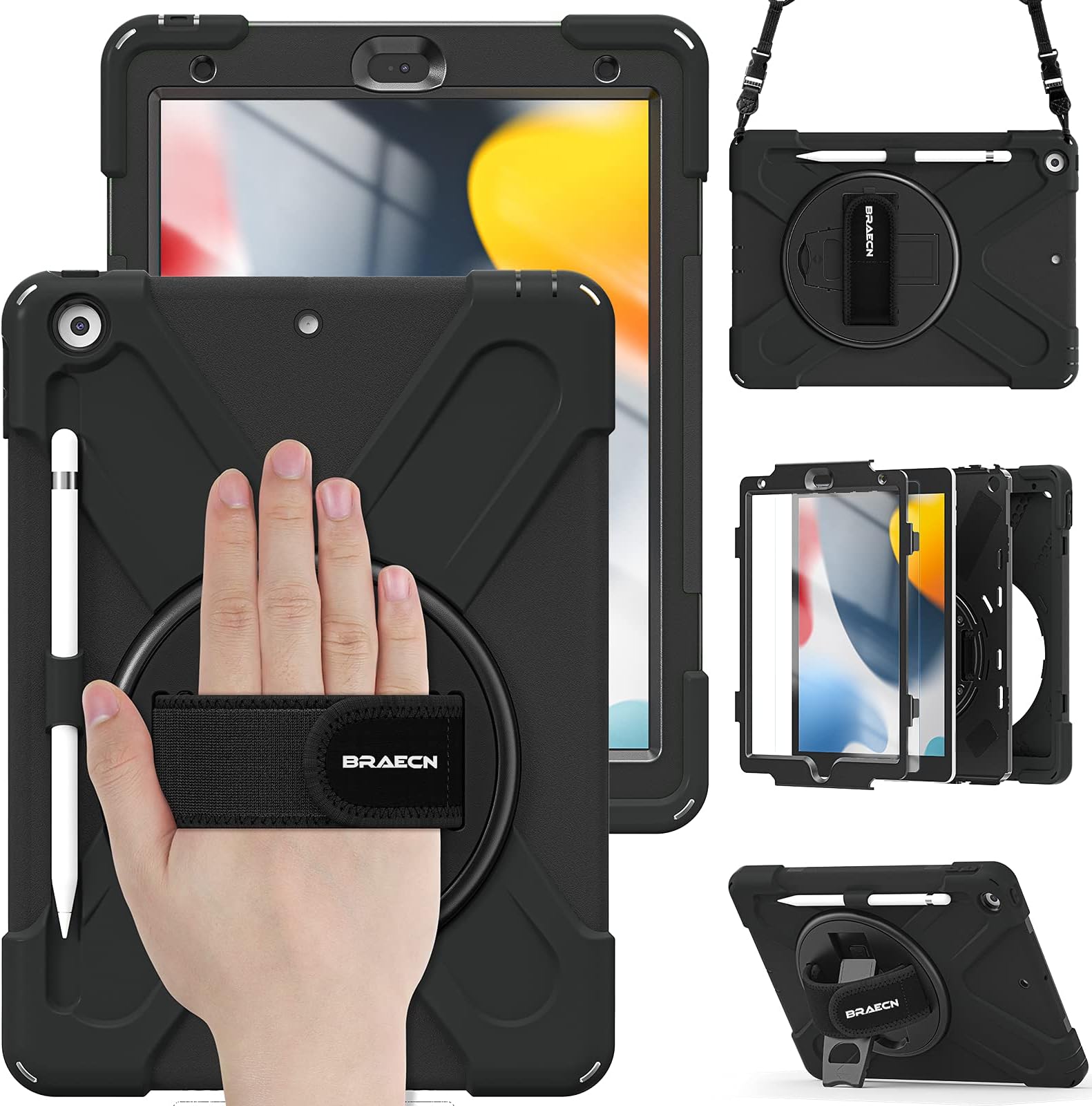 ProCase Étui Antichoc pour iPad 10.2", iPad 9, iPad 8, iPad 7, A2602 ...