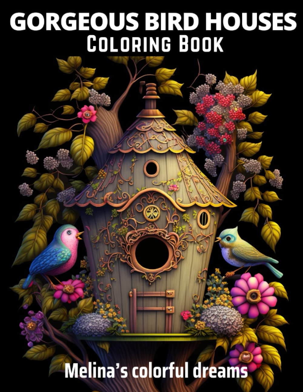 Gorgeous Bird Houses Coloring Book: An Adult Coloring Pages Featuring ...