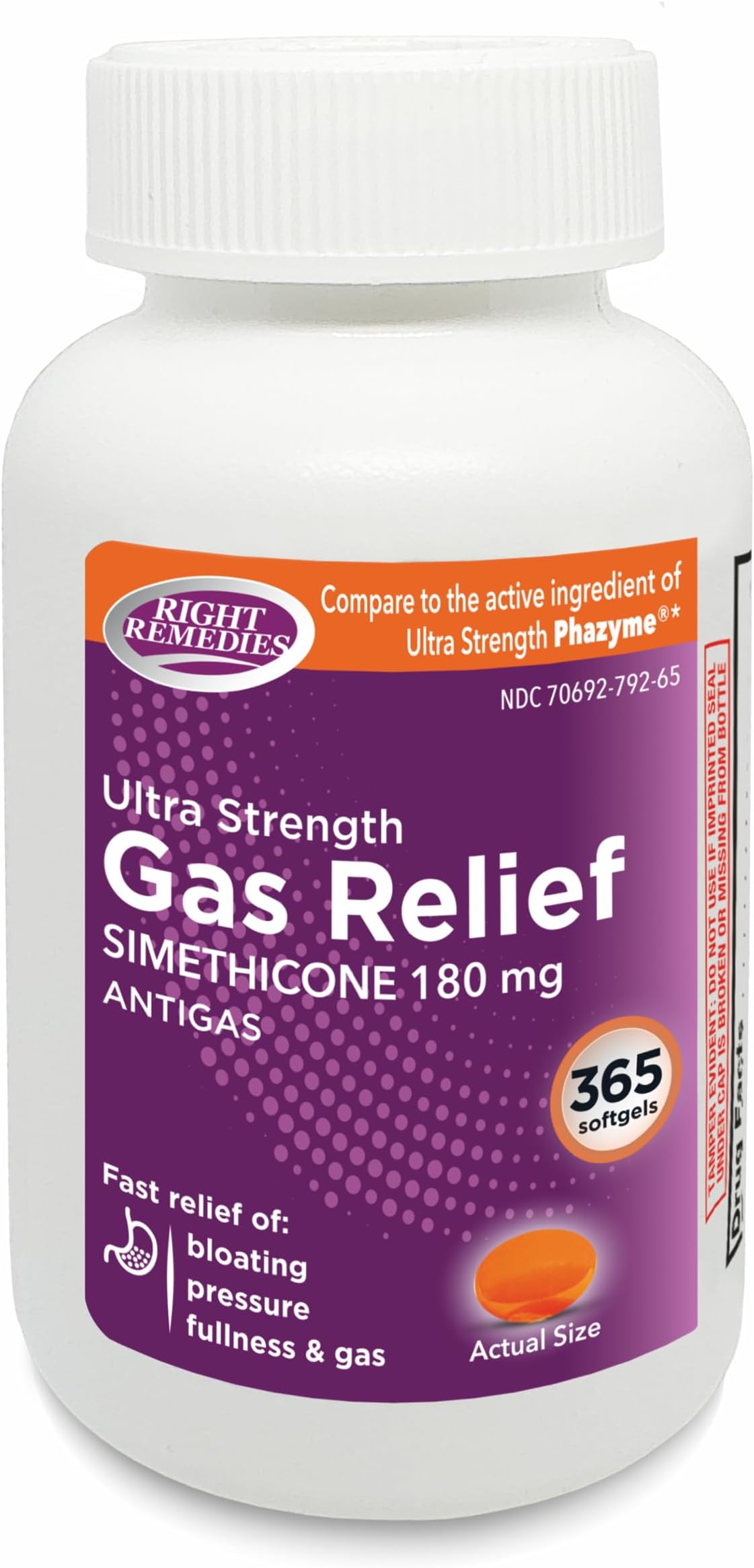 Amazon.com: RIGHT REMEDIES Gas Relief Ultra Strength, 180mg Simethicone ...