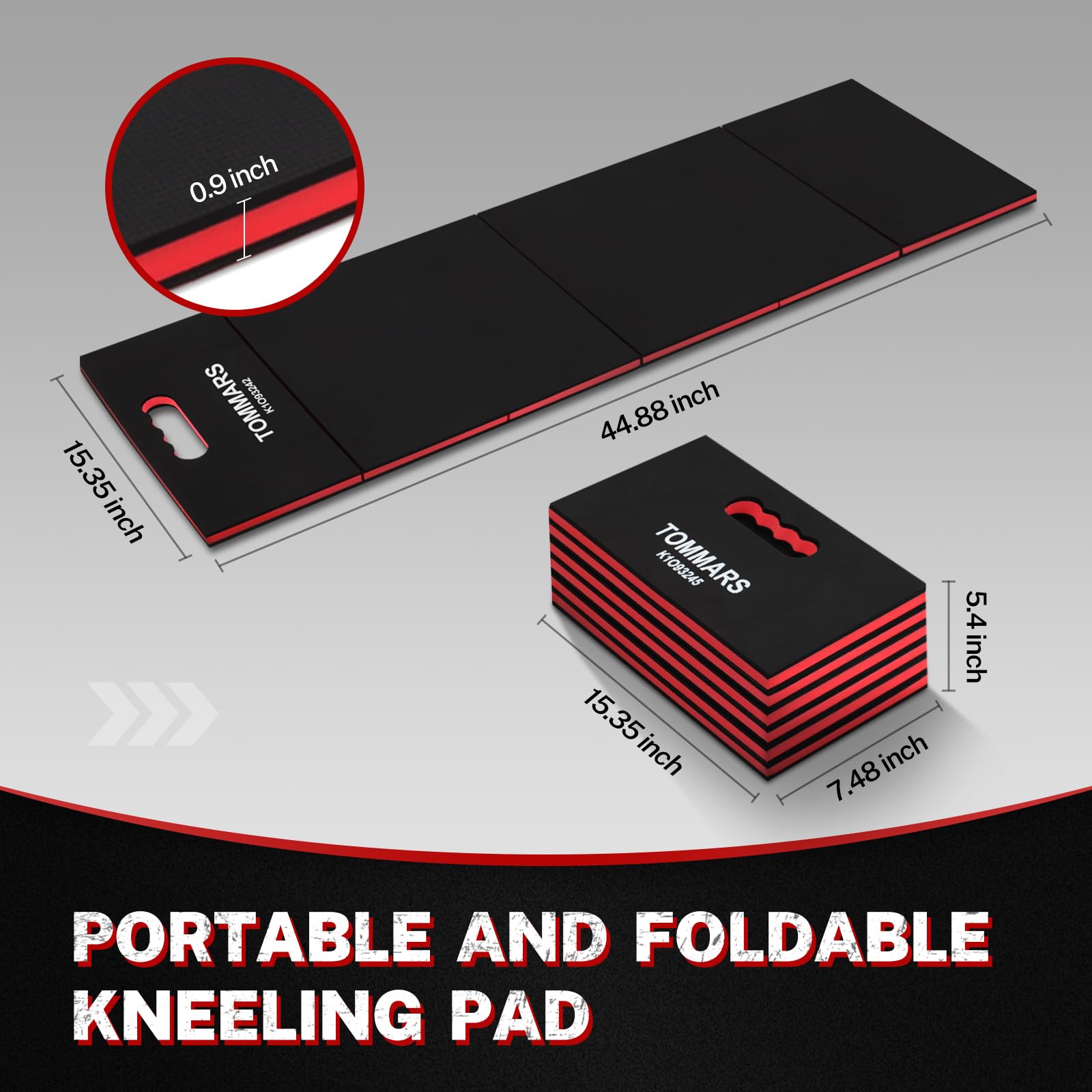 Snapklik.com : 0.9" Foldable Thick Kneeling Pad, 5 Fold Comfortable ...