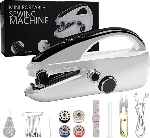 Amazon.com: Handheld Sewing Machine Portable, Mini Sewing Machine for ...
