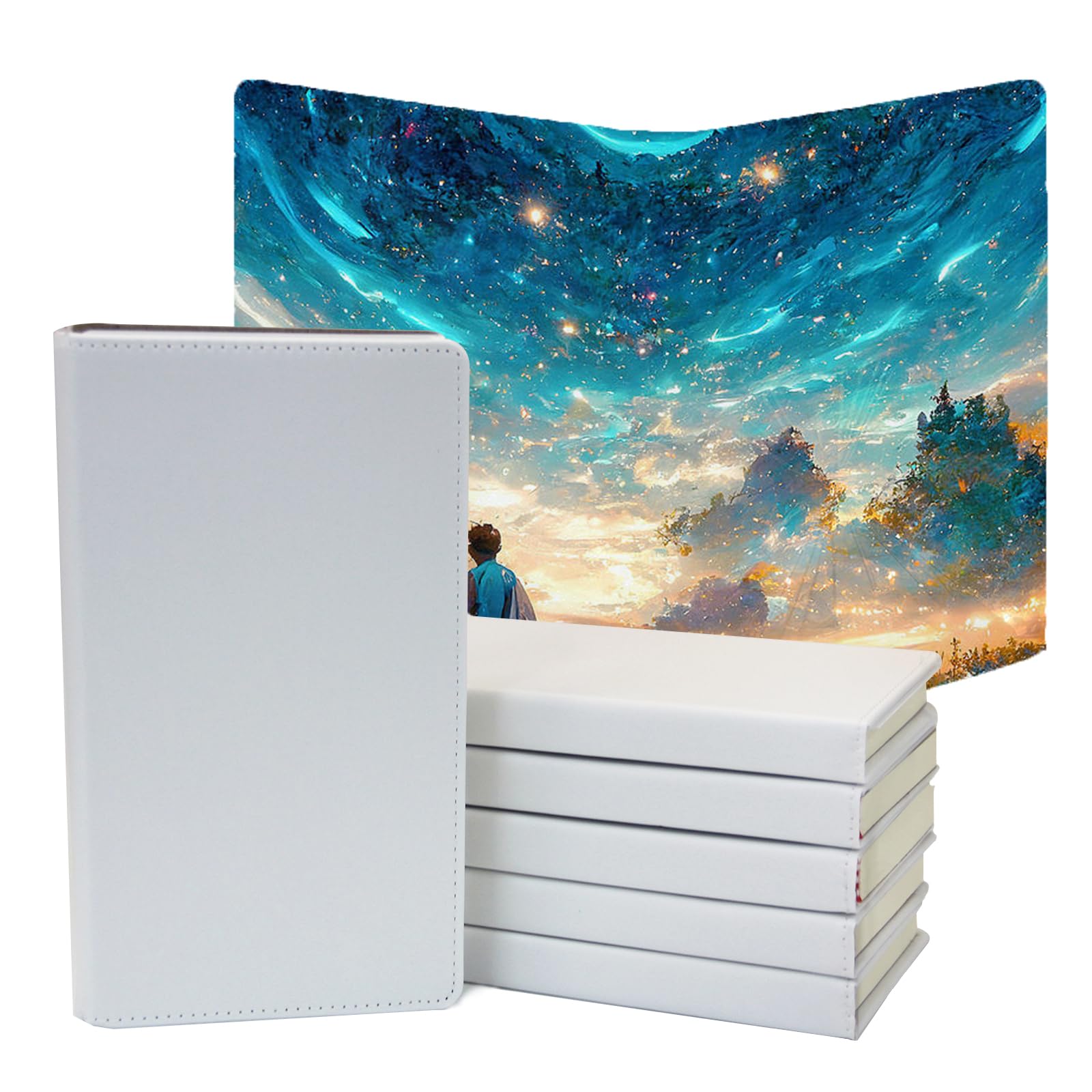 Amazon.com : Rionaty 6 Pcs Sublimation Journal Blank Notebooks Thick ...
