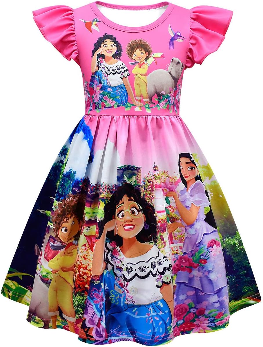 Amazon.com: Girls Graphic Dress Casual Girl Summer Short Sleeve Dresses ...