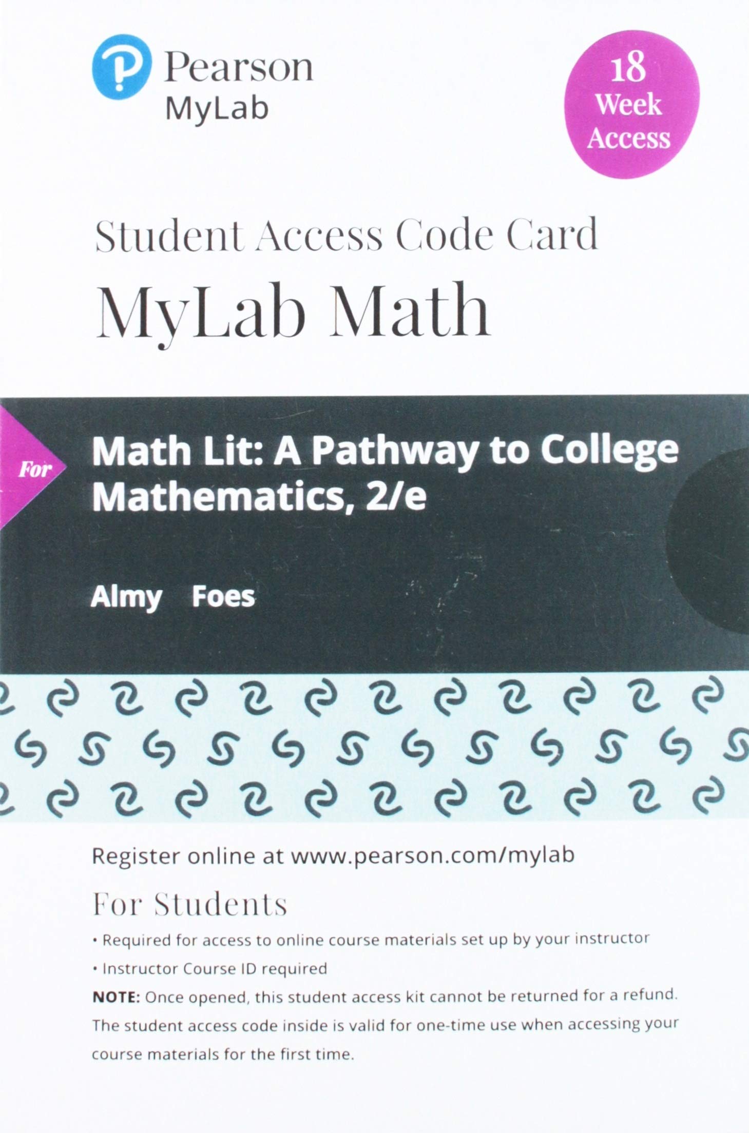 Math Lit: A Pathway to College Mathematics - MyLab Math with Pearson ...