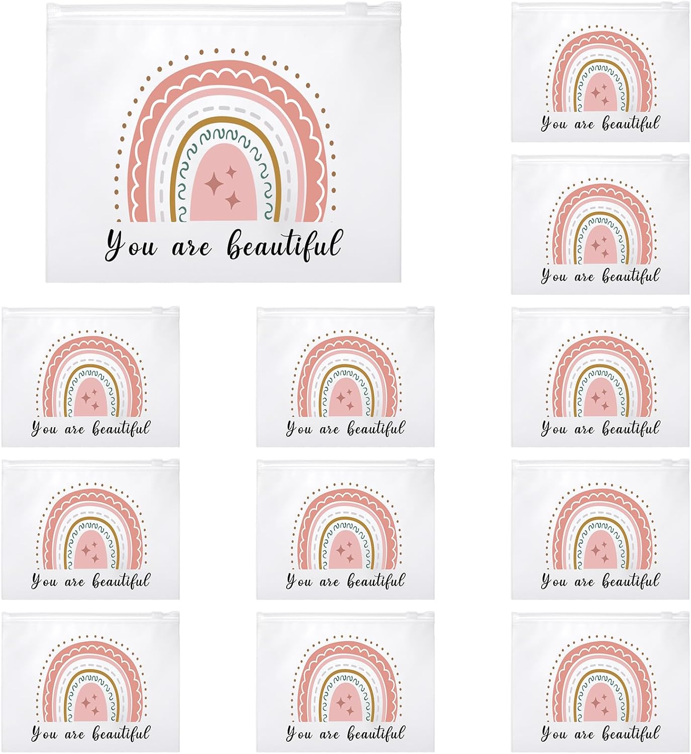 Amazon.com: Wesiti 50 Pcs Rainbow Cosmetic Bag Inspirational Gift ...