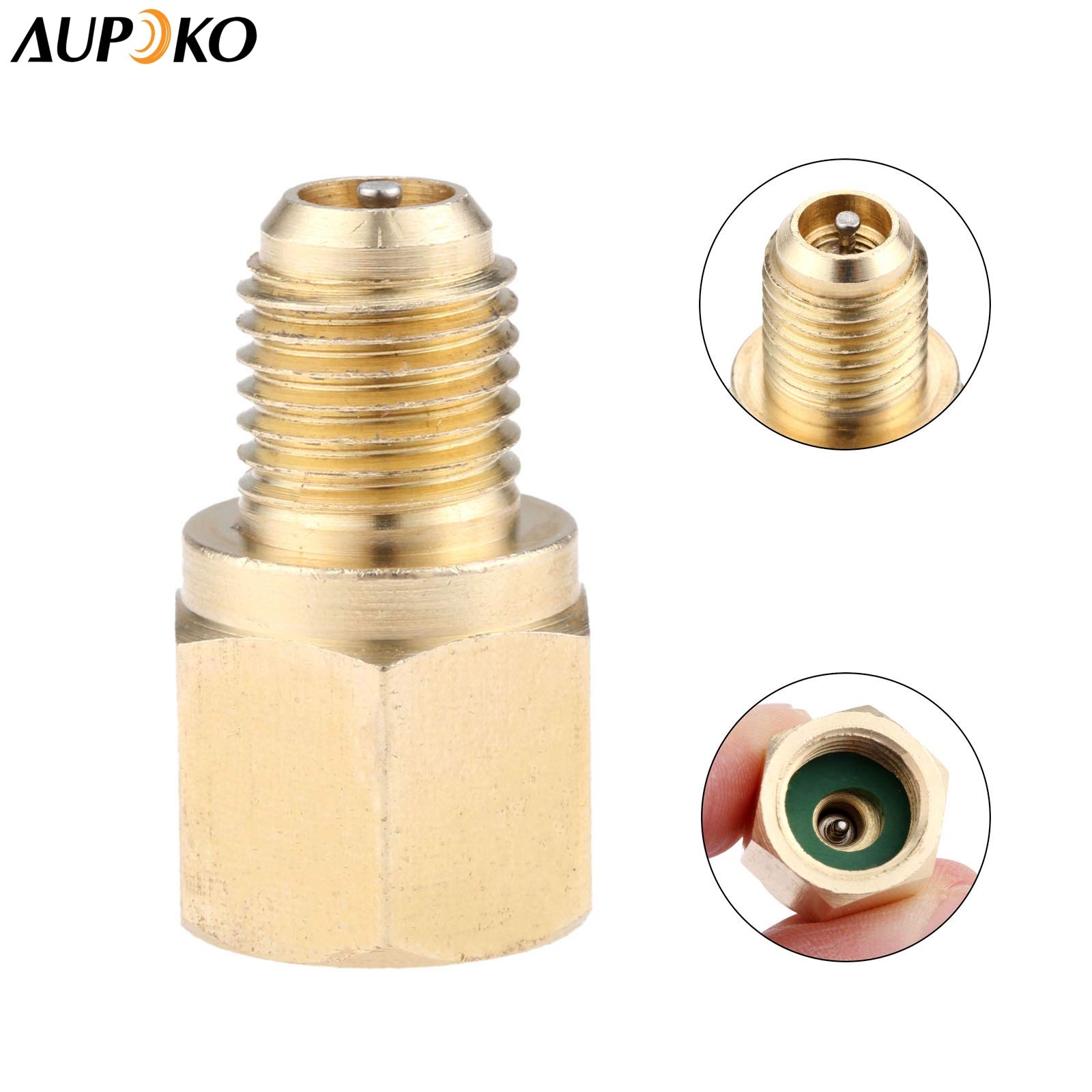 Snapklik.com : Aupoko R134A Refrigerant Tank Adapter, 1/4" Male To 1/2 ...