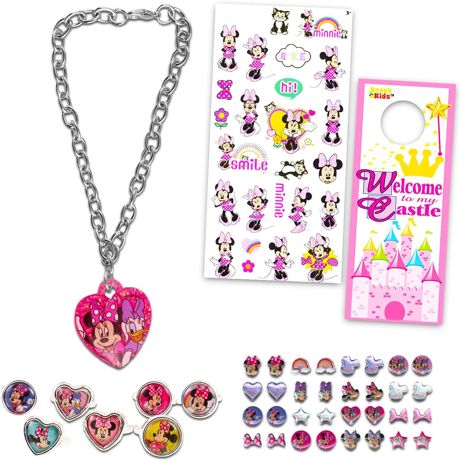 Amazon.com: Minnie Mouse Jewelry for Toddler Girls - Minnie Accessories ...