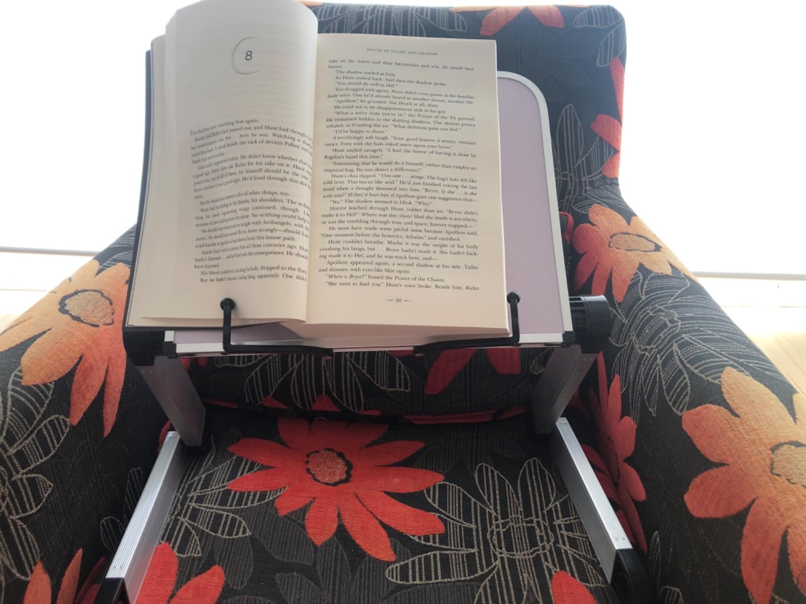 Book Reading Stand Hands Free Adjustable Height Angle Portable ...