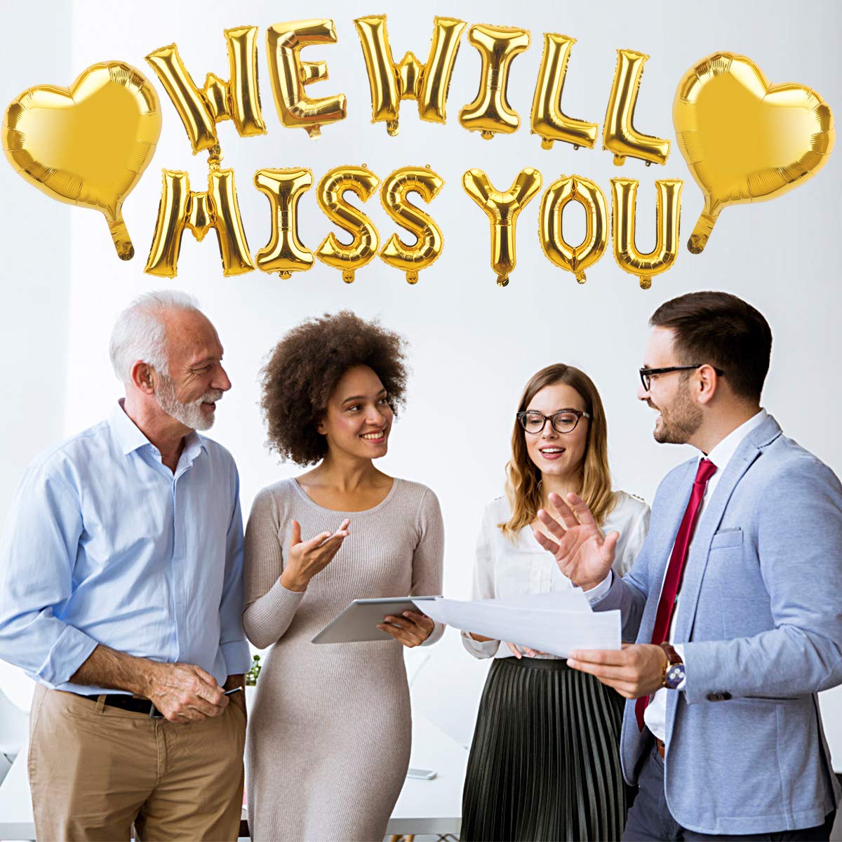 Farewell Party Decorations Supplies - We Will Miss You Balloon Banner ...