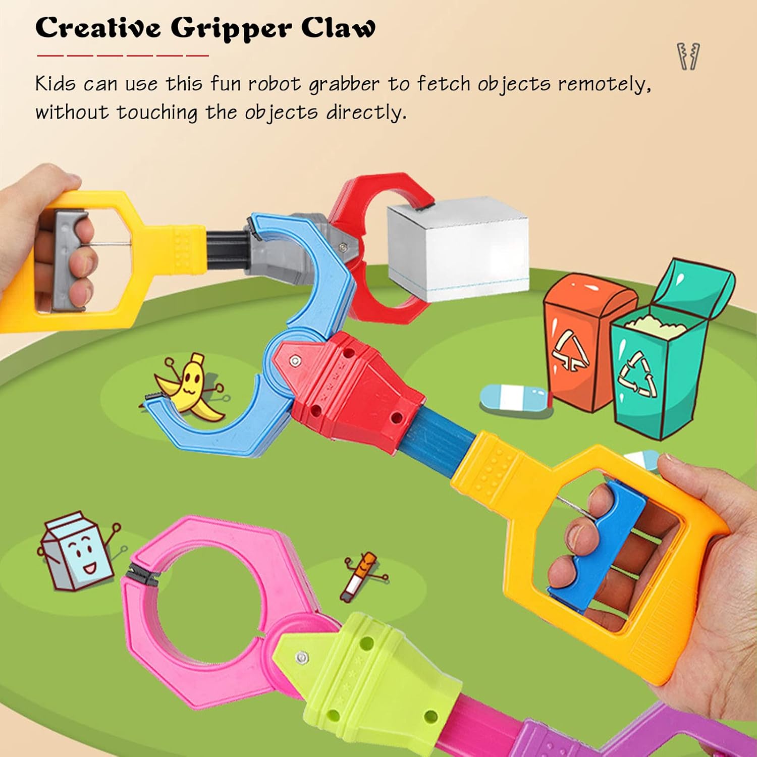 Robot Hand Grasping Toy, Hand Grabber Reacher Tool Kid Pickup Claw ...