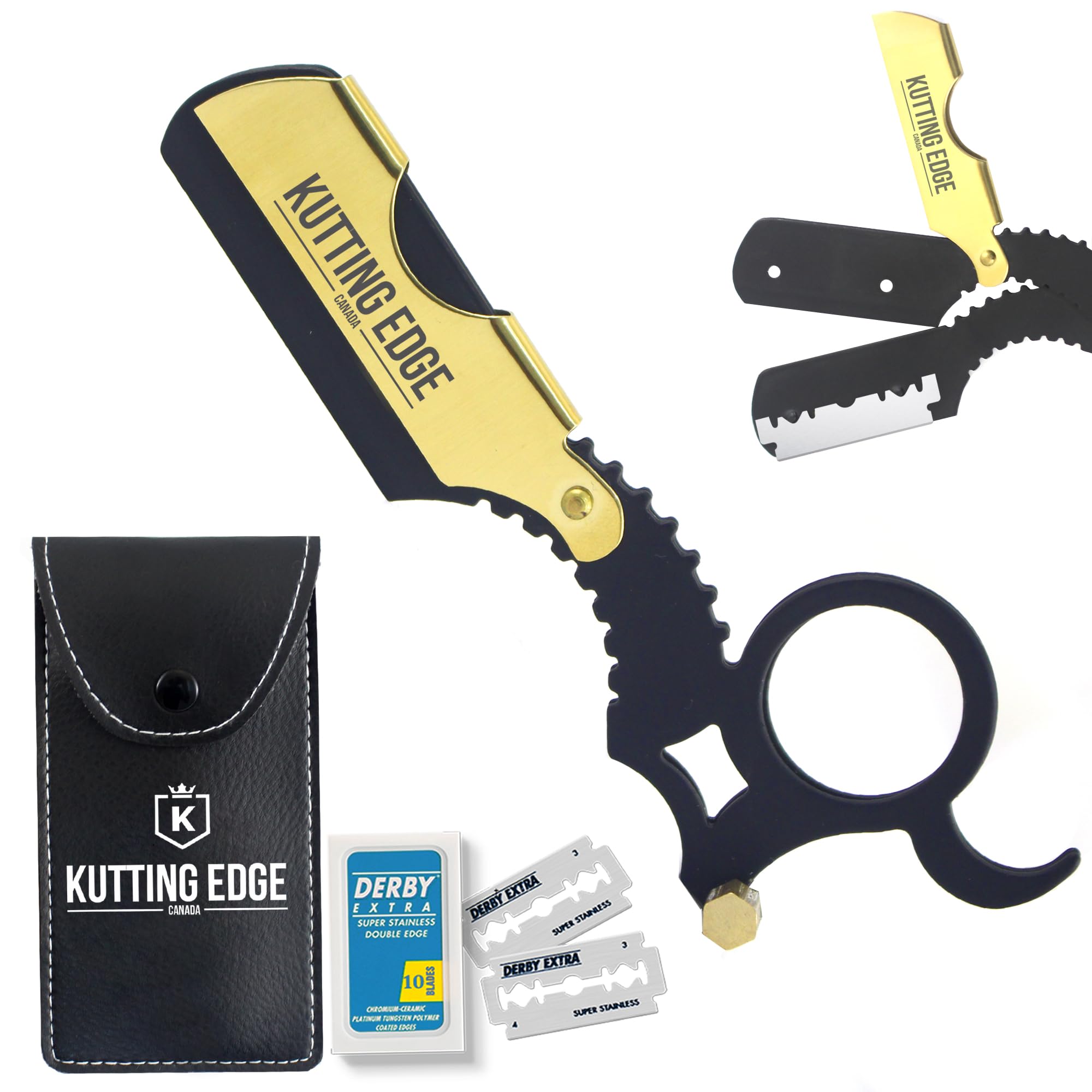 Kutting Edge Professional Straight razor, Barber Straight edge Safety ...