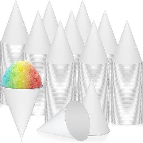 Amazon.com: Umigy 2000 Pcs 6 oz Snow Cone Cups Bulk Paper Cone Cups ...