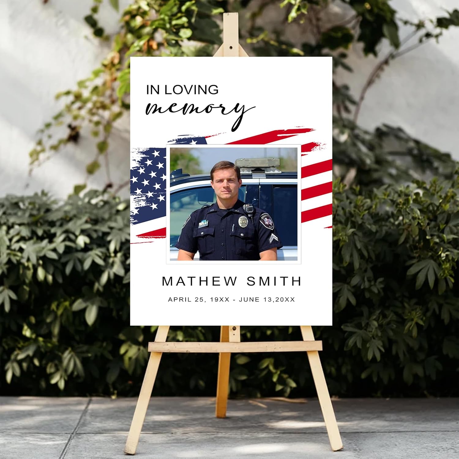 Amazon.com: KOLMALK Personalized Veteran Memorial Poster, In Loving ...