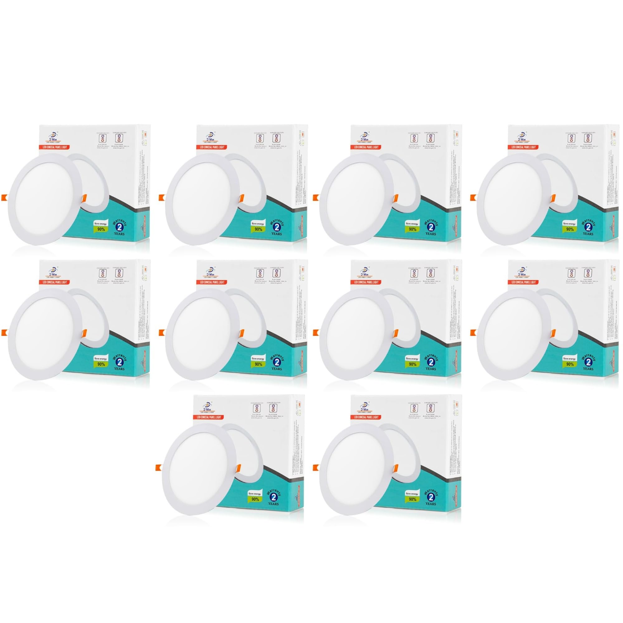 D'Mak Panel LED Light for Ceiling, 18-Watt Round Panel Light with IP50 ...