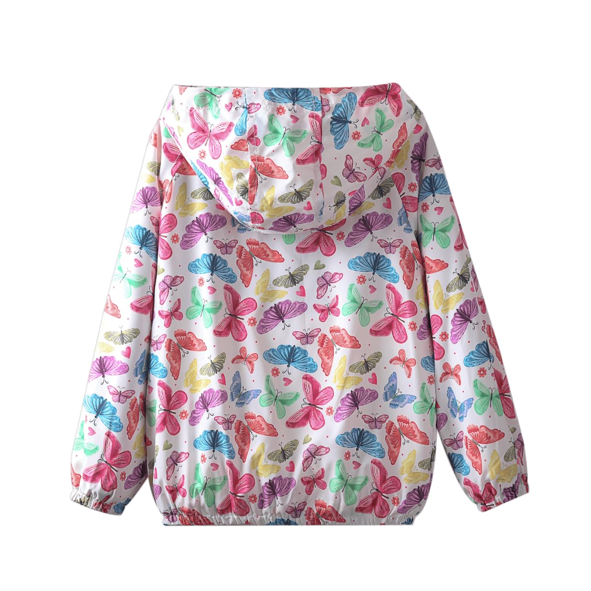 Snapklik.com : Girls Water-resistant Butterfly Printed Jacket ...