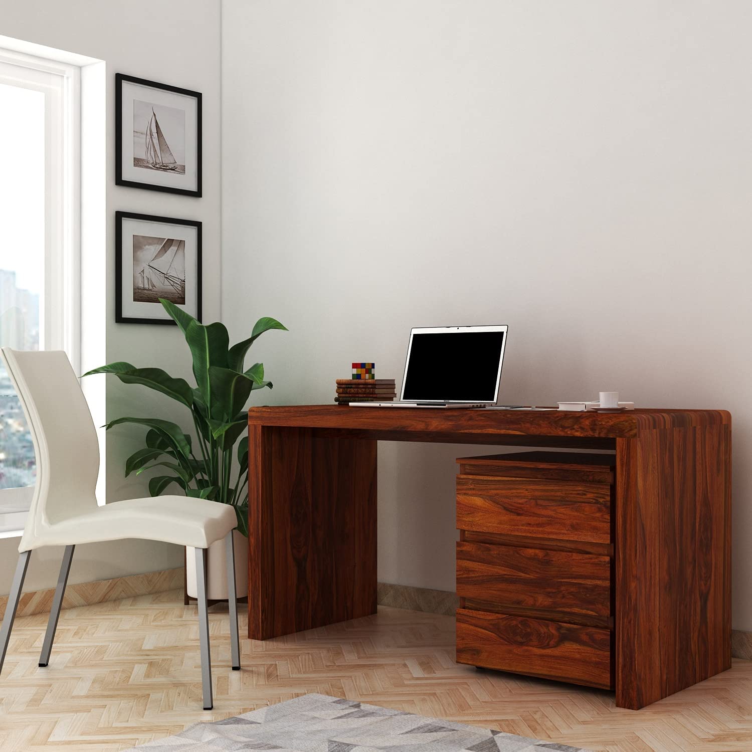Space Galaxy Wooden Study Table with Storage for Adults | Big Size ...
