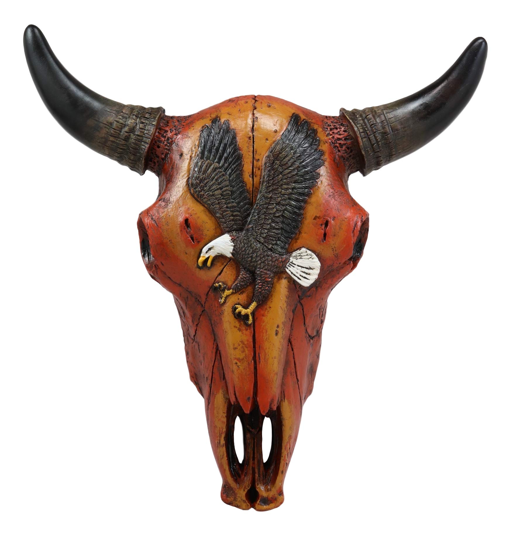 Ebros 10.5" Wide Western Southwest Steer Bison Buffalo Bull Cow Horned ...
