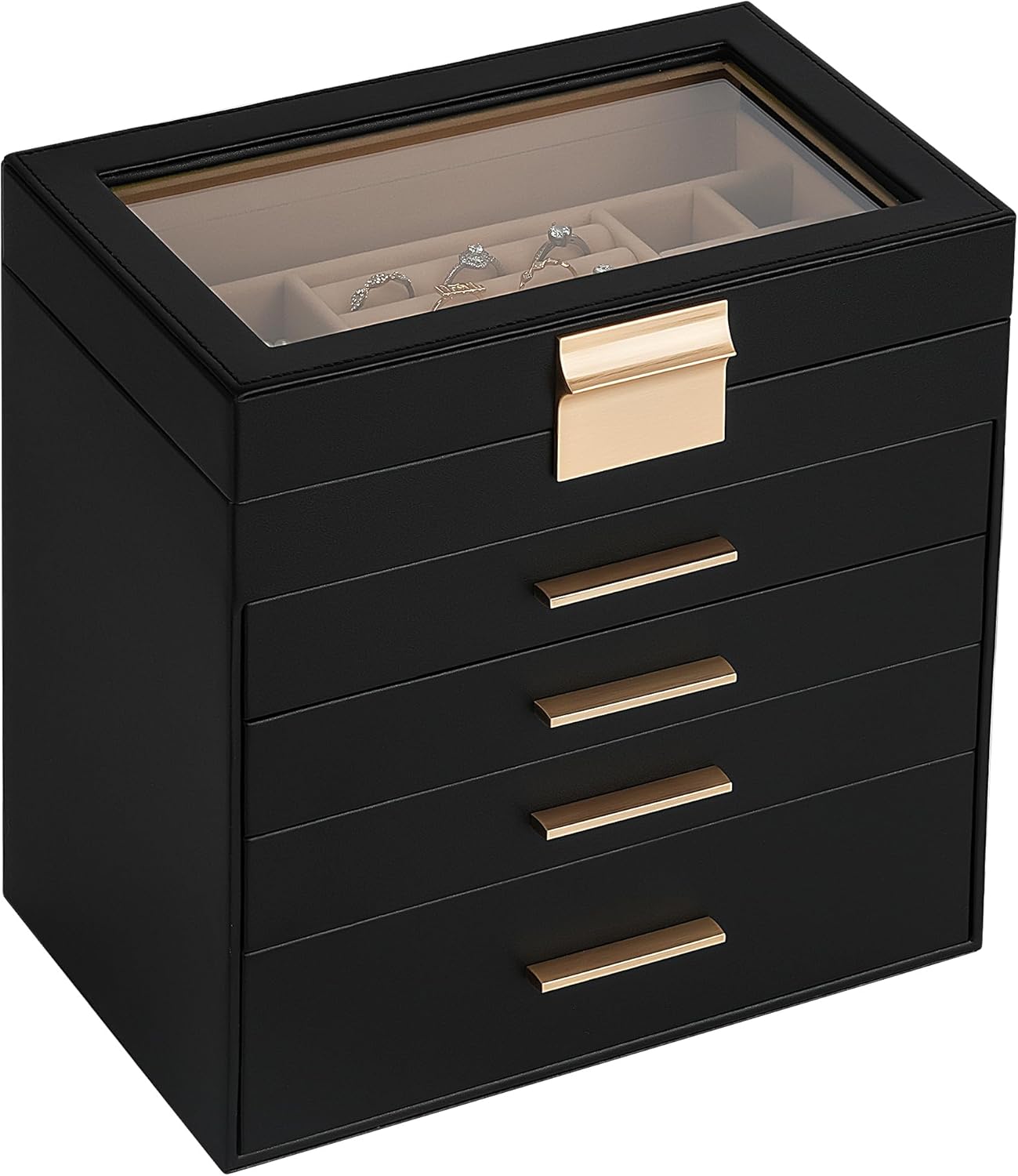 Amazon.com: Somduy Jewelry Box, 5 Layers Jewelry Storage Display Box ...