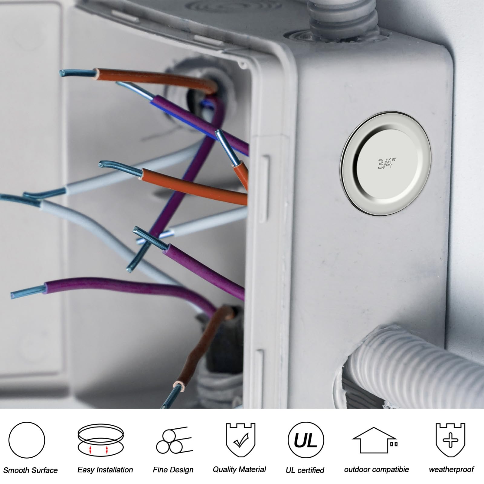 Snapklik.com : Yaocom 12 Pcs Knockout Seal Electrical Box Knockout ...