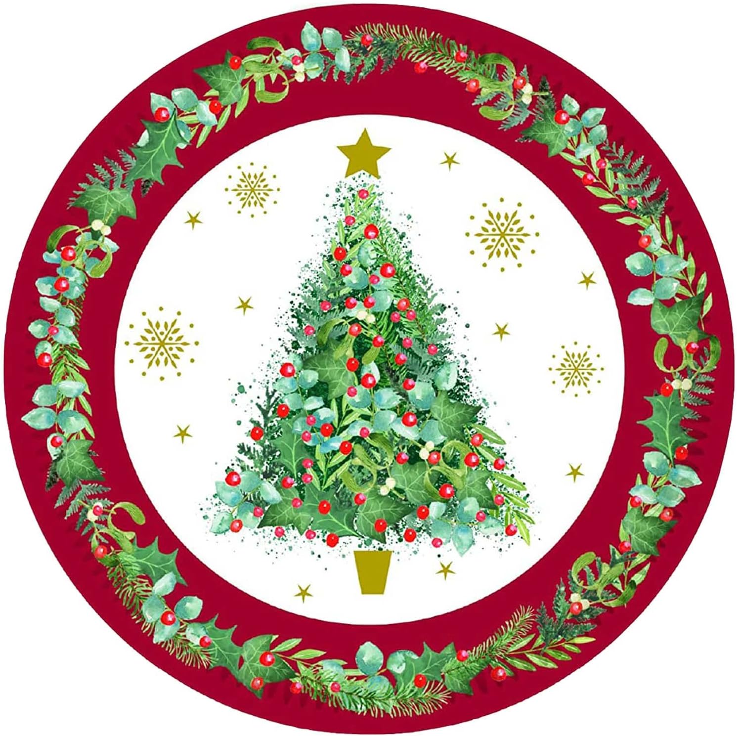 Traditional Christmas Paper Plates | Festive Season Disposable ...