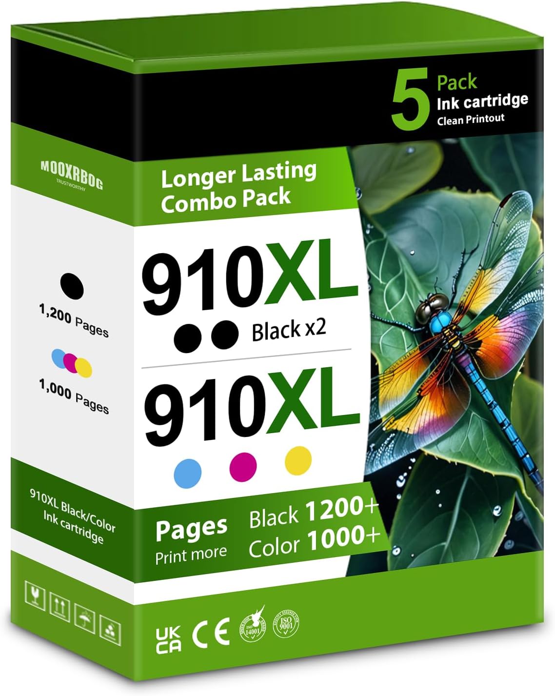 Amazon.com: 910XL 910 XL Ink Cartridges Combo Pack (5-Pack, 2Black ...