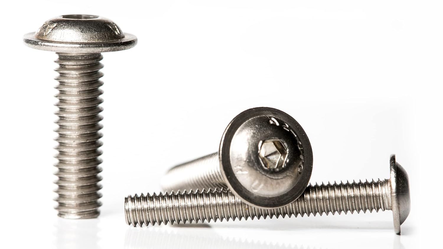 A2 Stainless Steel Flanged Button Head Screws Bolts Allen Socket with ...